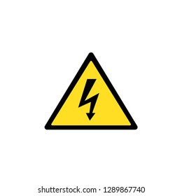Beware High Voltage Sign Icon Symbol Stock Vector (Royalty Free ...