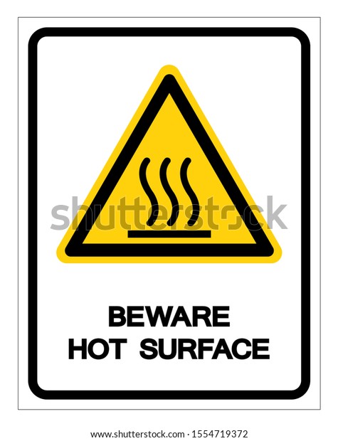 Beware Hot Surface Symbol Sign Vector Stock Vector (Royalty Free ...