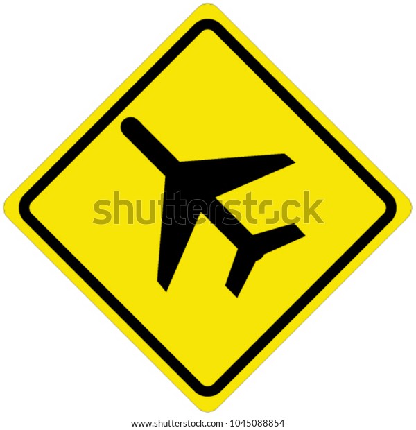 Beware Low Flying Aircraft Warning Sign Stock Vector (Royalty Free ...