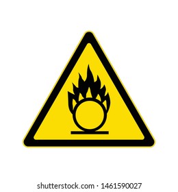 Isolated Oxidizing Agent Common Hazards Symbols Stock Vector (Royalty ...