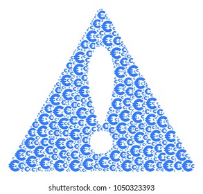 Beware Sign Composition Done Euro Pictograms Stock Vector (Royalty Free ...