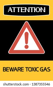Beware Toxic Gas a Poster Warning Stock Vector (Royalty Free ...