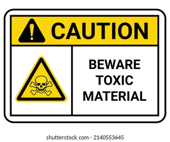 Beware Toxic Material Symbol Sign Vector Stock Vector (Royalty Free ...