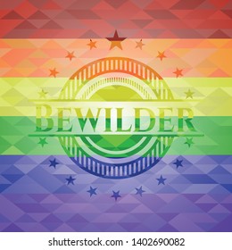 Bewilder Emblem On Mosaic Background Colors Stock Vector (Royalty Free ...