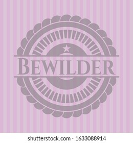 Bewilder Realistic Pink Emblem Vector Illustration Stock Vector ...