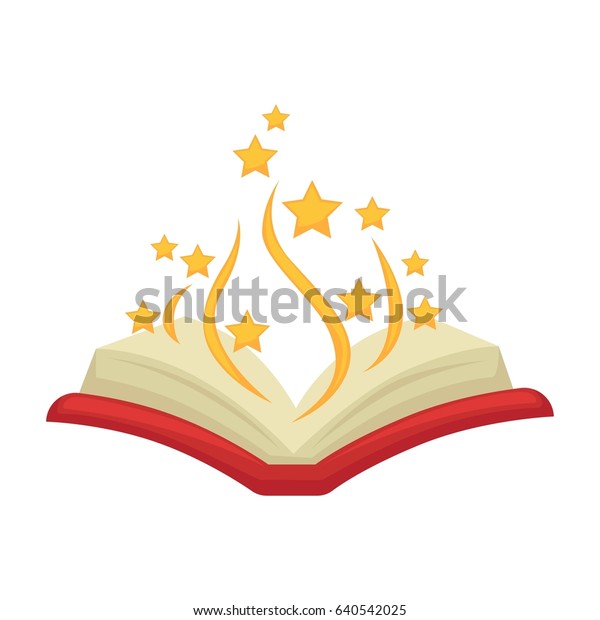 Bewitched Open Colorful Magic Book Isolated Stock Vector (Royalty Free ...