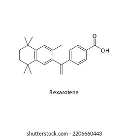 Bexarotene Molecule Flat Skeletal Structure 3rd Stock Vector (Royalty ...