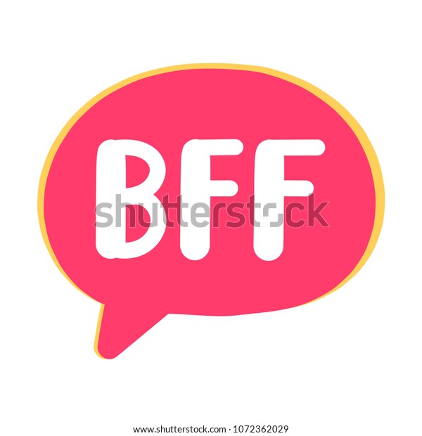Bff Best Friends Forever Vector Icon Stock Vector (Royalty Free ...