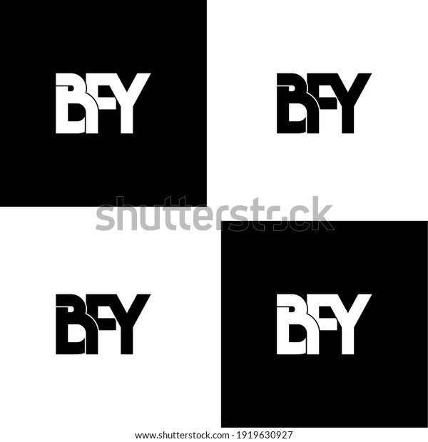 Bfy Letter Original Monogram Logo Design Stock Vector (Royalty Free ...
