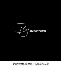 Bg Initial Handwriting Bg Handwritten Logo Stock Vector (Royalty Free ...