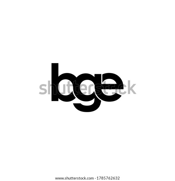 Bge Letter Original Monogram Logo Design Stock Vector (Royalty Free ...