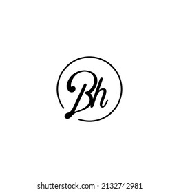 Bh Circle Feminine Concept Initial Logo Stock Vector (Royalty Free ...