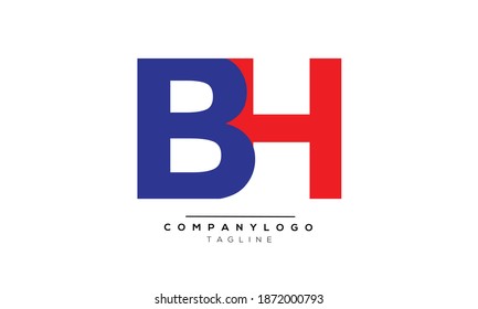 Bh Initials Monogram Letter Text Alphabet Stock Vector (Royalty Free ...