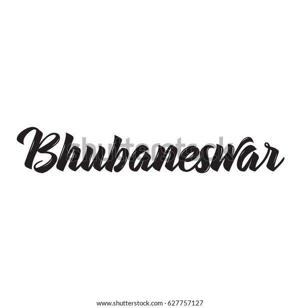 Bhubaneswar Text Design Vector Calligraphy Typography Stock Vector ...