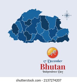 Bhutan Vector Map Flag Bhutan Flag Stock Vector (Royalty Free ...