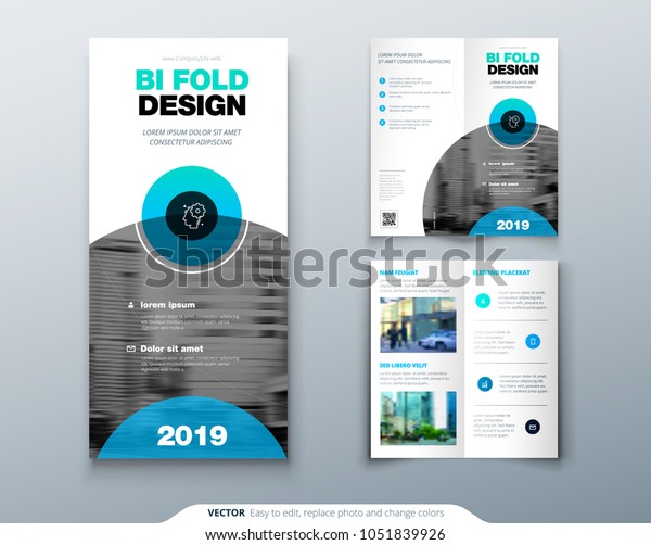 Bi Fold Brochure Flyer Design Business Stock Vector (Royalty Free ...