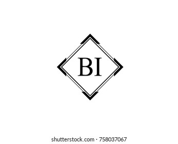 Bi Square Shape Vintage Logo Stock Vector (Royalty Free) 758037067 ...