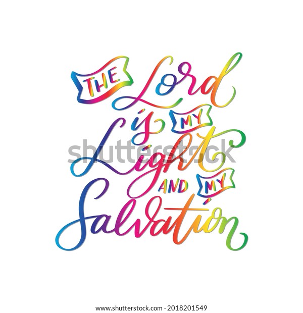 Bible Hand Lettering Lord My Light Stock Vector (Royalty Free ...