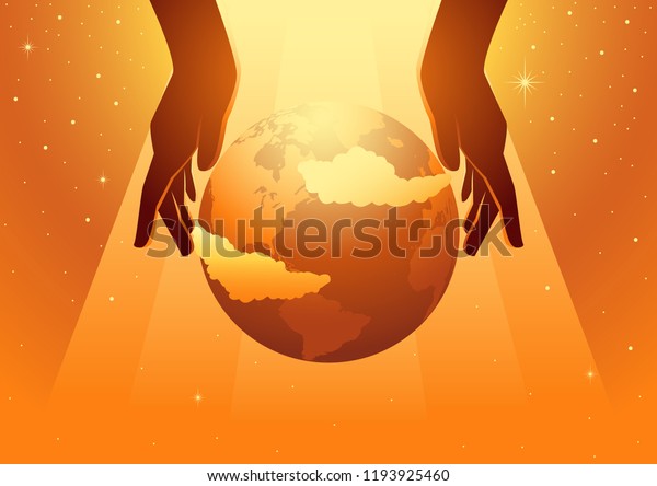 Biblical Vector Illustration Series Creation World Stock Vector ...