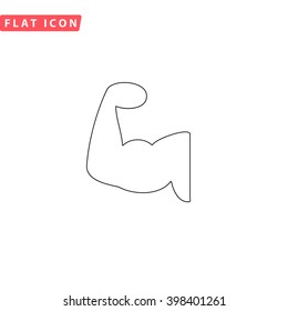 Biceps Outline Simple Vector Icon On Stock Vector (Royalty Free) 360905699