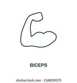 Biceps Outline Icon Simple Element Illustration Stock Vector (Royalty ...