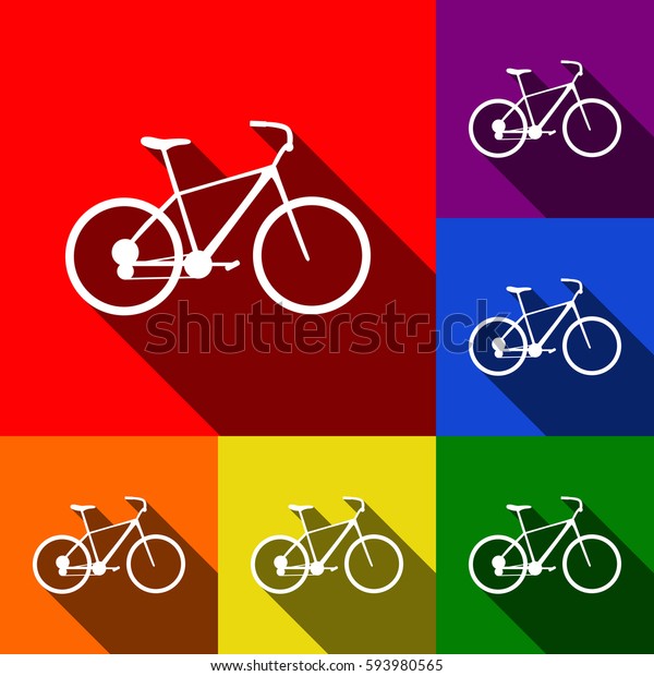 Bicycle Bike Sign Vector Set Icons Stock Vector (Royalty Free ...