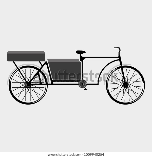 Bicycle Cargo Bicycle Freight Bike Stock Vector (Royalty Free ...