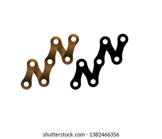Bicycle Chain Links Icon Vector Stock Vector (Royalty Free) 1382466356 ...
