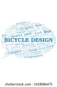 Bicycle Design Word Cloud Wordcloud Made Stock Vector (Royalty Free ...