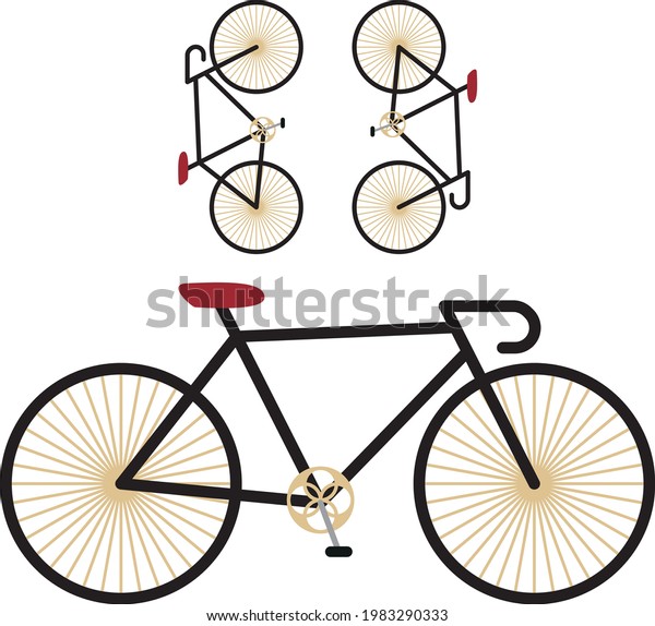 Bicycle Flat Design Ecological Transport Stock Vector (Royalty Free ...