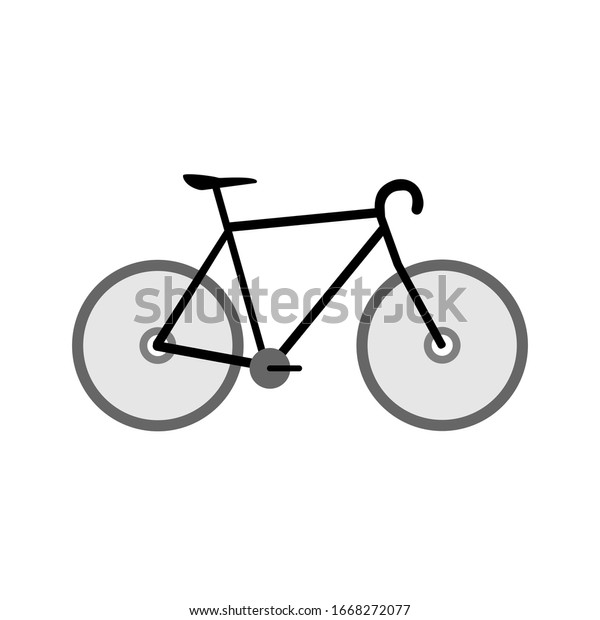 Bicycle Flat Design On White Background Stock Vector (Royalty Free ...