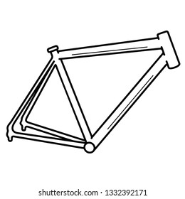 Bicycle Frame Vector Outline Icon Isolated Stock Vector (Royalty Free ...