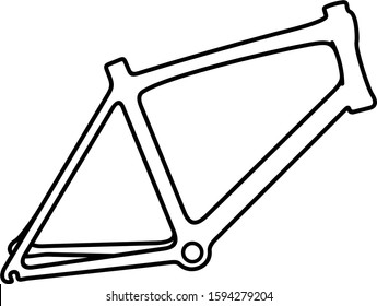 Bicycle Frame Vector Outline Icon Stock Vector (Royalty Free ...