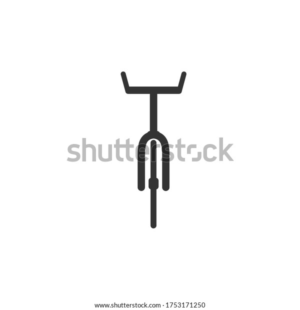 Bicycle Front View Vector Icon Stock Vector (Royalty Free) 1753171250 ...