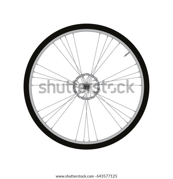 Bicycle Front Wheel Disc Brake Vector Stock Vector (Royalty Free ...