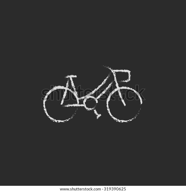 Bicycle Hand Drawn Chalk On Blackboard Stock Vector (Royalty Free ...