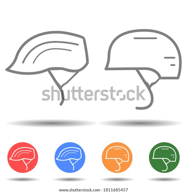 Bicycle Helmet Icon Vector Logo Isolated Stock Vector (Royalty Free ...