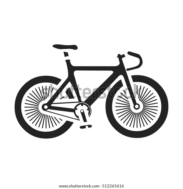 Bicycle Icon Black Style Isolated On Stock Vector (Royalty Free ...