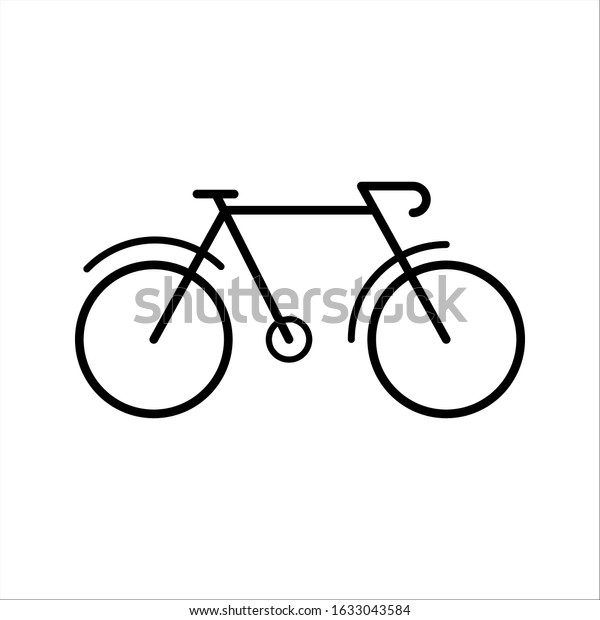 Bicycle Icon Logo Template White Background Stock Vector (Royalty Free ...