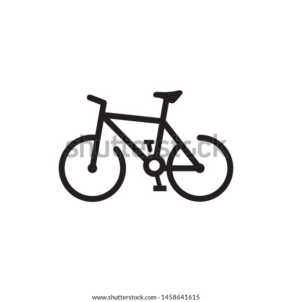 Bicycle Icon Vector Flat Design Style: vector de stock (libre de ...
