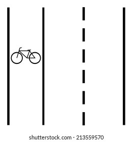 Bicycle Lane Stock Vector (Royalty Free) 213559570 | Shutterstock