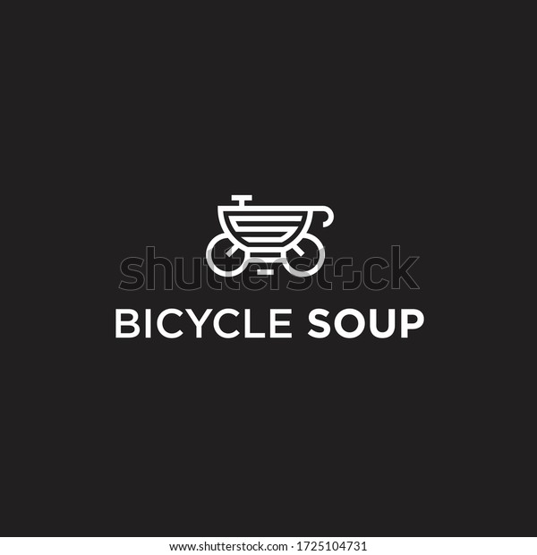 Bicycle Logo Soup Delivery Logo Stock Vector (Royalty Free) 1725104731 ...