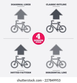 Bicycle Path Trail Sign Icon Cycle Stock Vector (Royalty Free ...