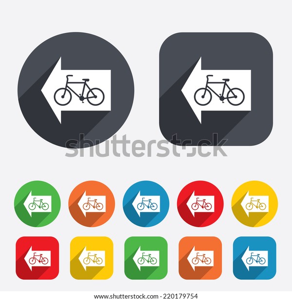 Bicycle Path Trail Sign Icon Cycle Stock Vector (Royalty Free ...