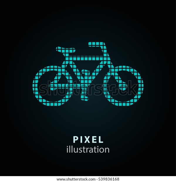 Bicycle Pixel Icon Vector Illustration Design Stock Vector (Royalty ...