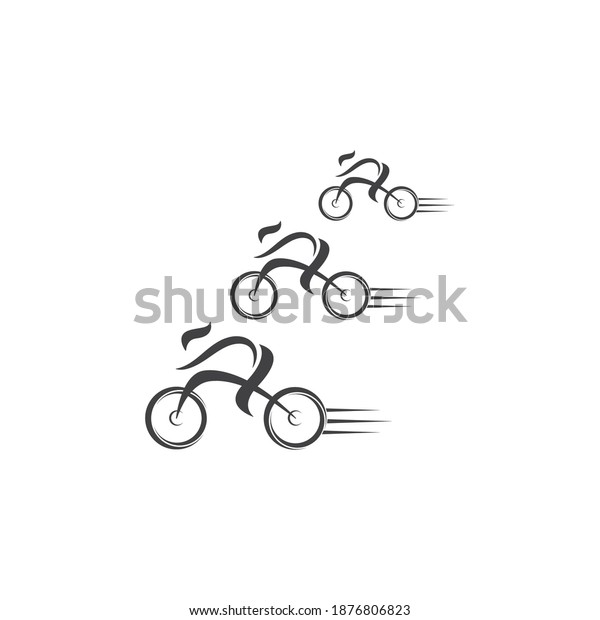 Bicycle Race Logo Vector Icon Illustration Stock Vector (Royalty Free ...