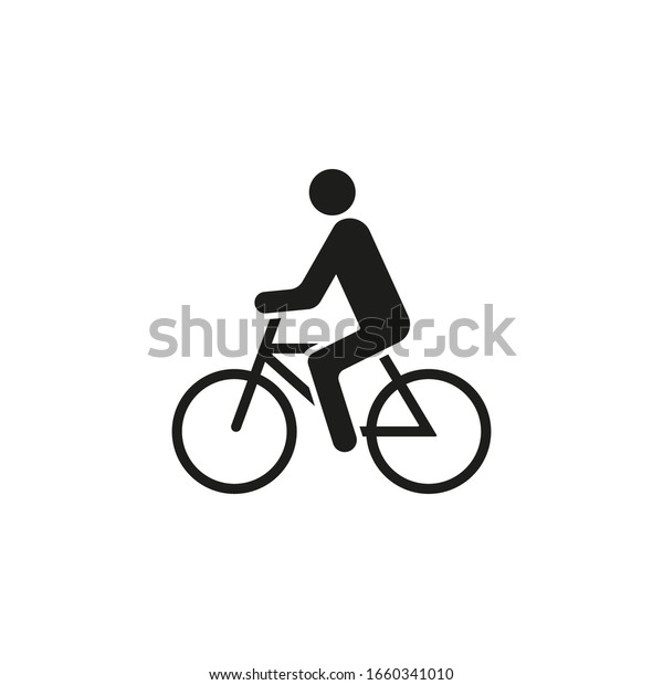 Bicycle Rider Icon Cyclist Icon Vector Stock Vector (Royalty Free ...