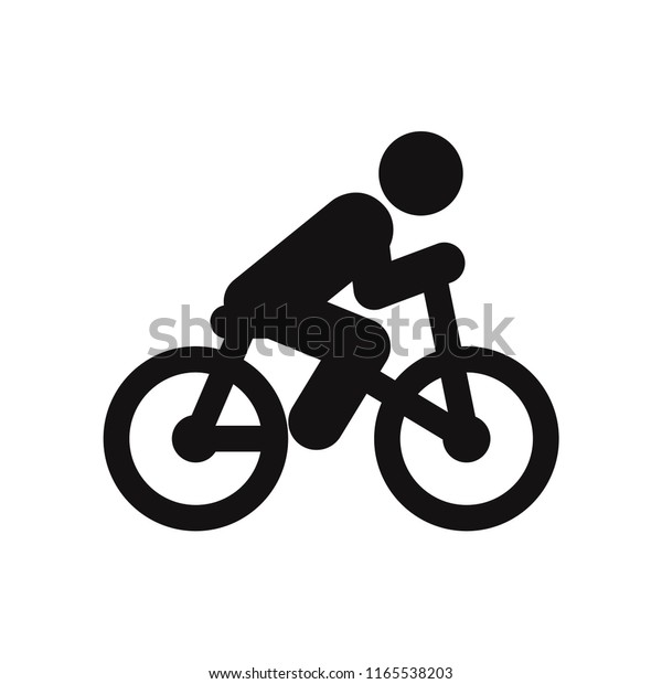 Bicycle Rider Vector Icon Stock Vector (Royalty Free) 1165538203