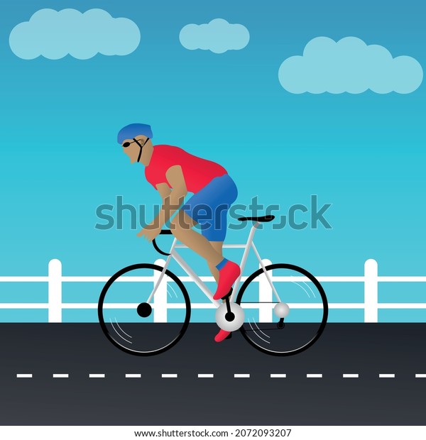 Bicycle Riding Illustration Vector Art Stock Vector (Royalty Free ...