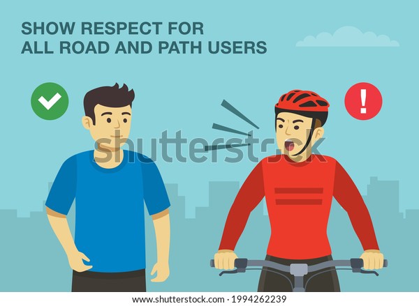 Bicycle Tips Driving Rule Show Respect Stock Vector (Royalty Free ...